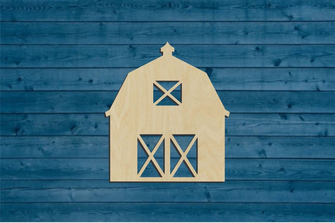 Barn Shape | Multiple Sizes | Laser Cut | Unfinished | Wood Cutouts ...