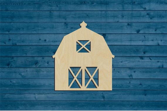 Barn Shape Multiple Sizes Laser Cut Unfinished Wood - Etsy