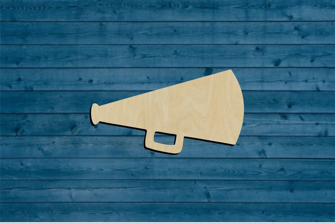 Megaphone Shape | Sports | Multiple Sizes | Laser Cut | Unfinished ...