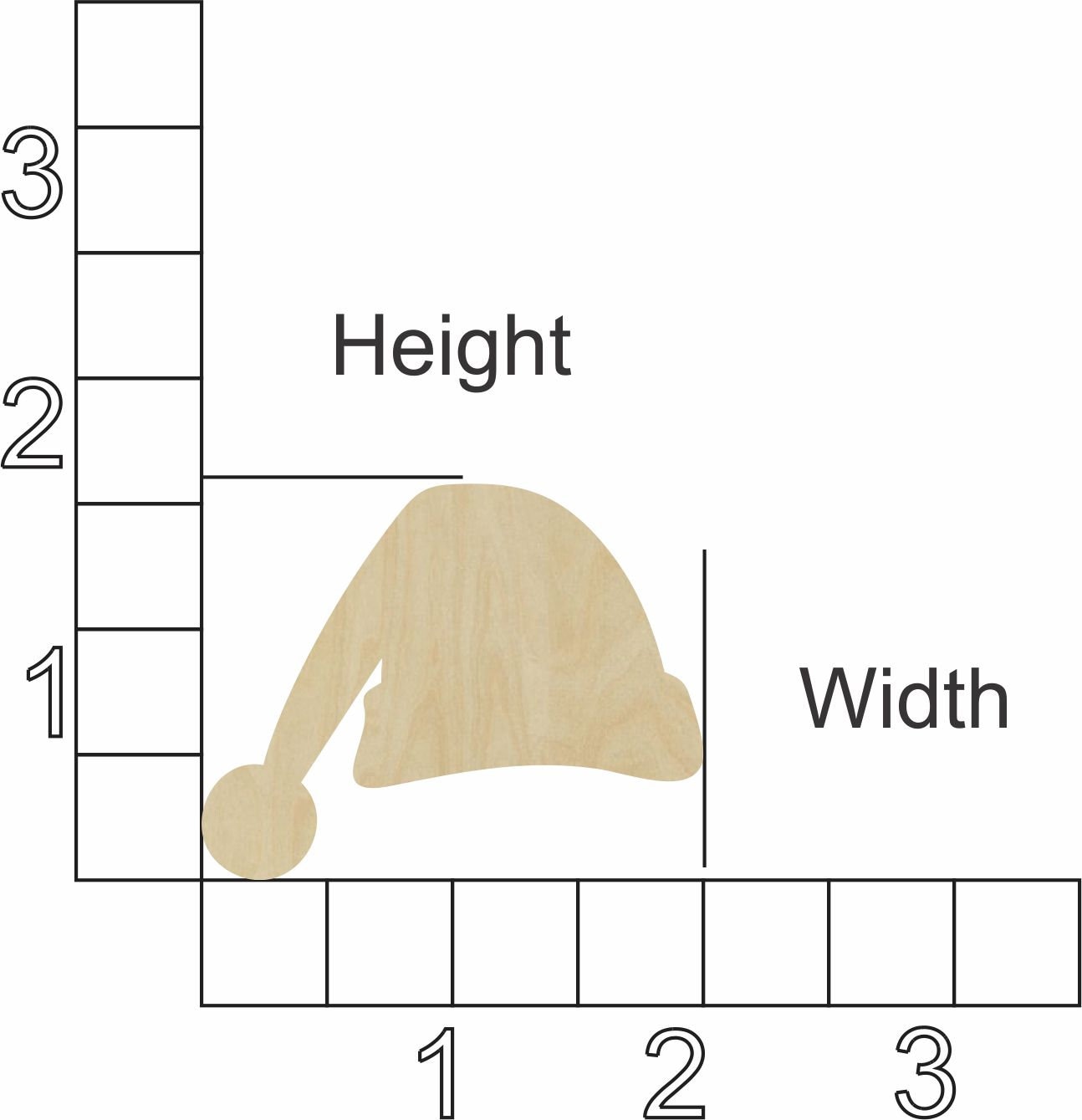 Santa Hat Shape Multiple Sizes Laser Cut Unfinished - Etsy