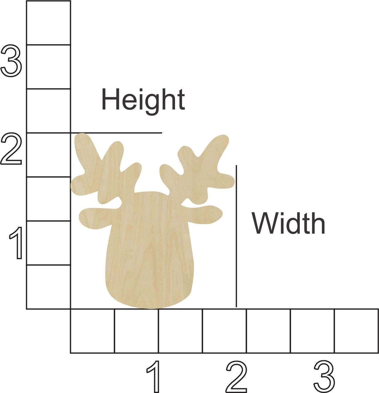 Reindeer Shape Multiple Sizes Laser Cut Unfinished - Etsy