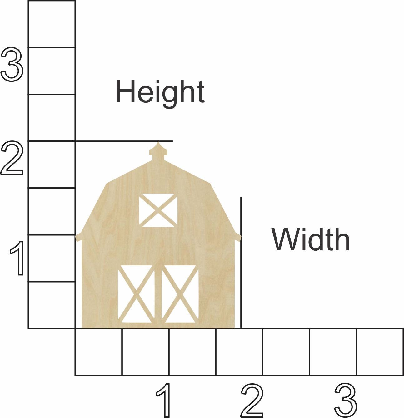 Barn Shape | Multiple Sizes | Laser Cut | Unfinished | Wood Cutouts ...