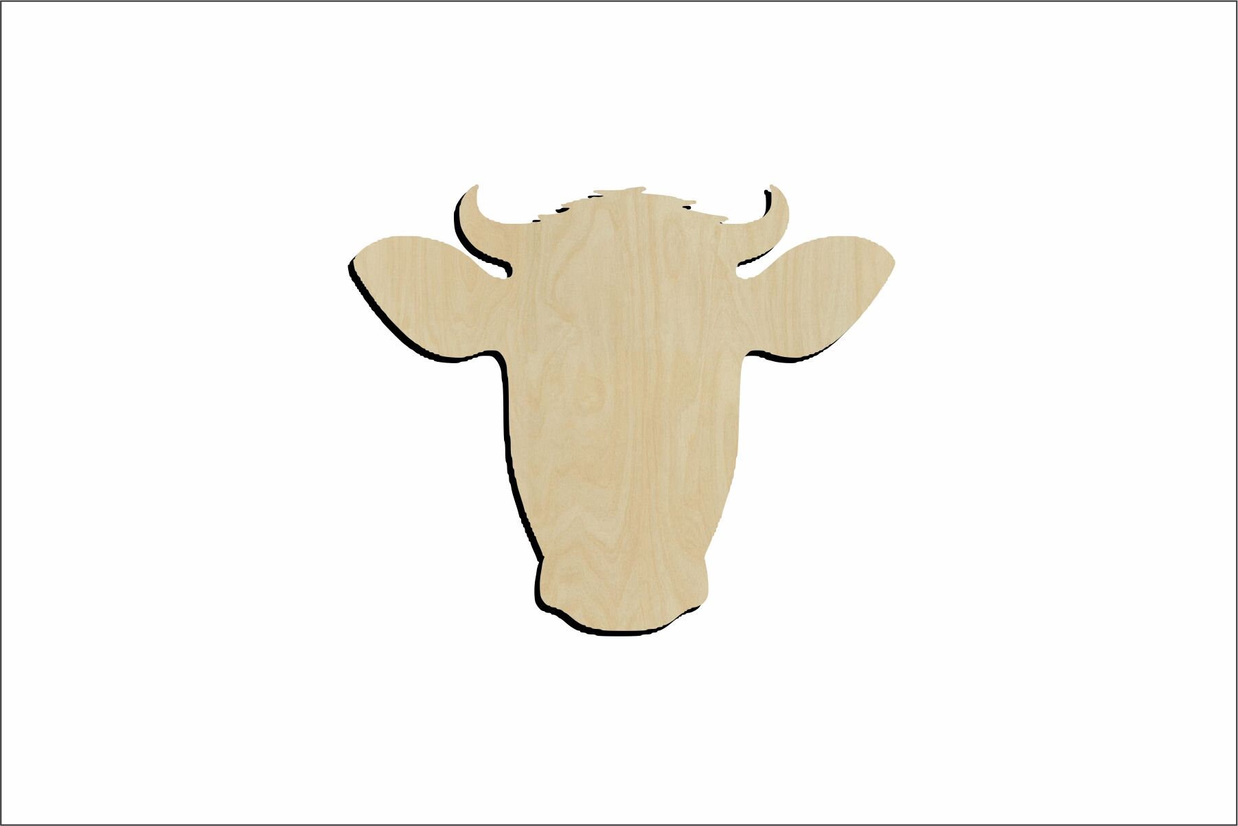Bull Cow Face Shape | Steer | Farm Animals | Multiple Sizes | Laser Cut ...
