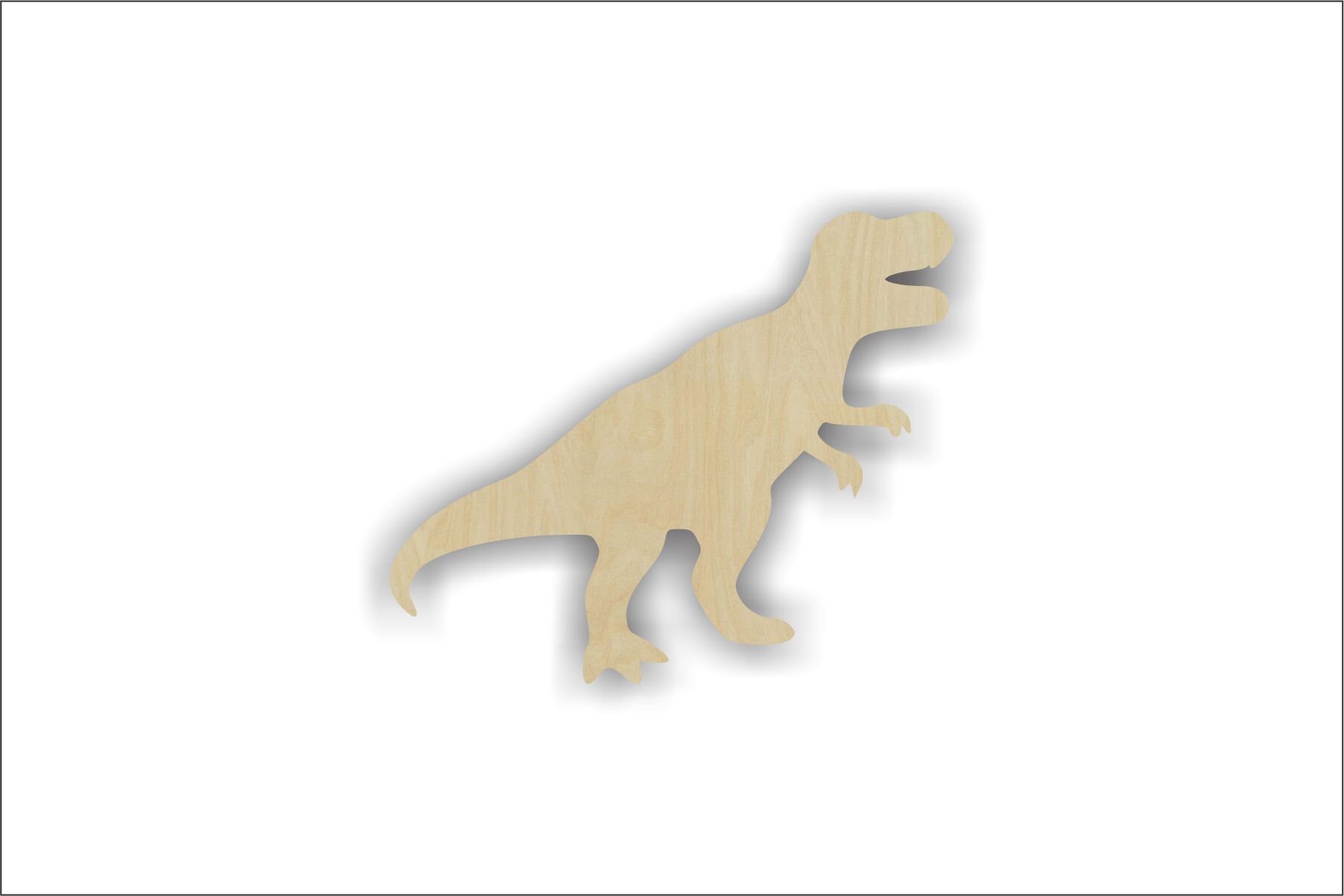 T-rex Dinosaur Shape Multiple Sizes Laser Cut Unfinished - Etsy