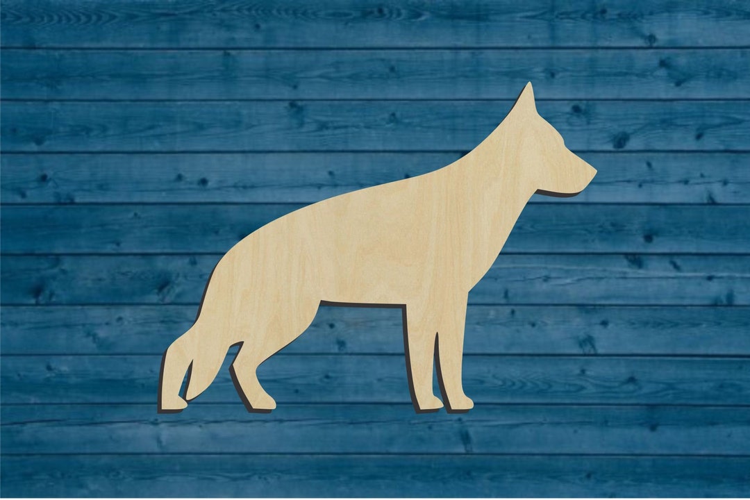 German Shepherd | Dog Shape | Multiple Sizes | Laser Cut | Unfinished ...