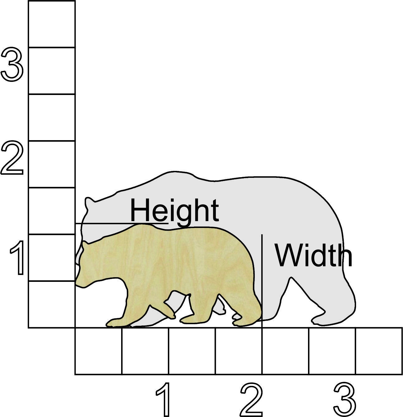 Bear Shape Multiple Sizes Laser Cut Unfinished Wood | Etsy