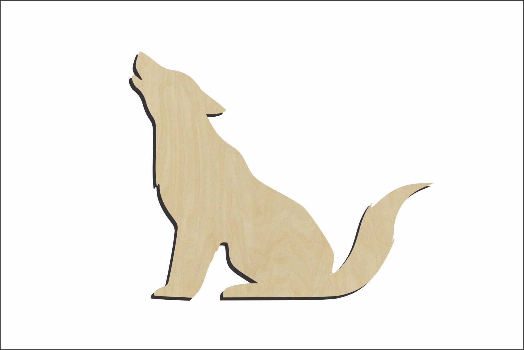 Howling Wolf Wolf Shape Multiple Sizes Laser Cut | Etsy