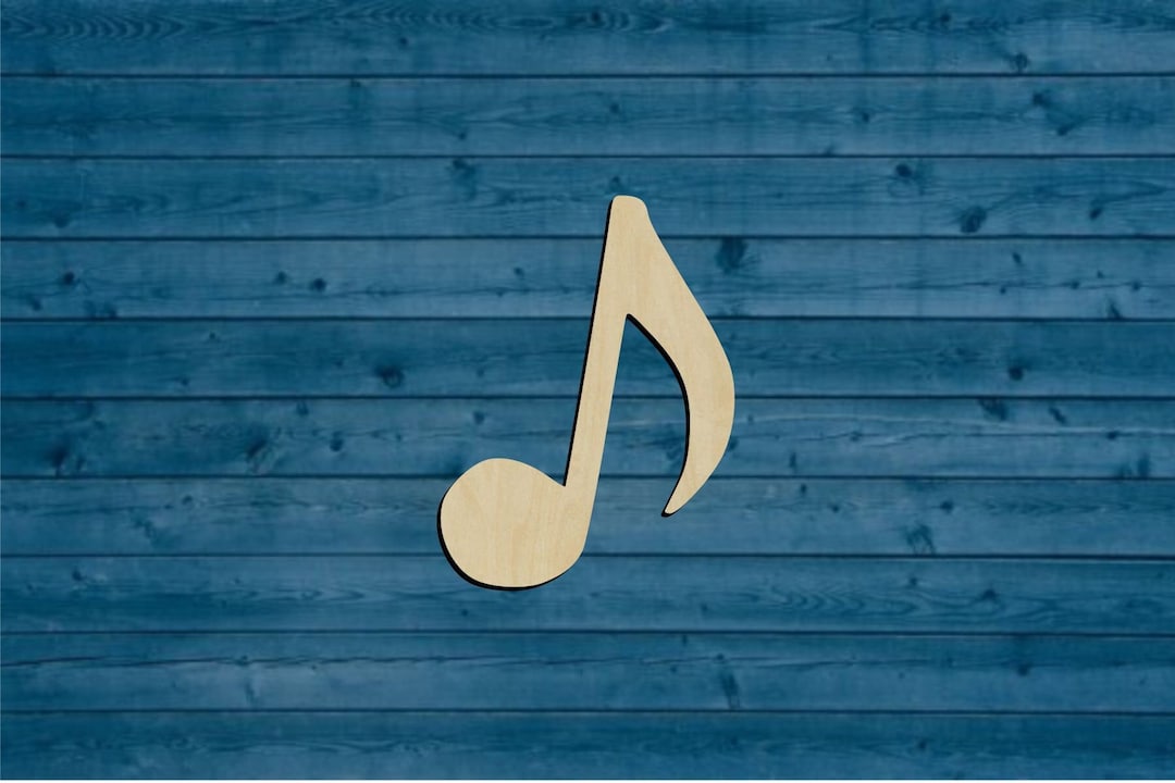 Music Note Shape | Multiple Sizes | Laser Cut | Unfinished | Wood ...