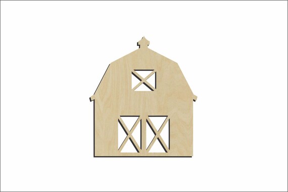 Kids' Crafts Ready to Decorate Multiple Sizes Barn with Doors Shape ...