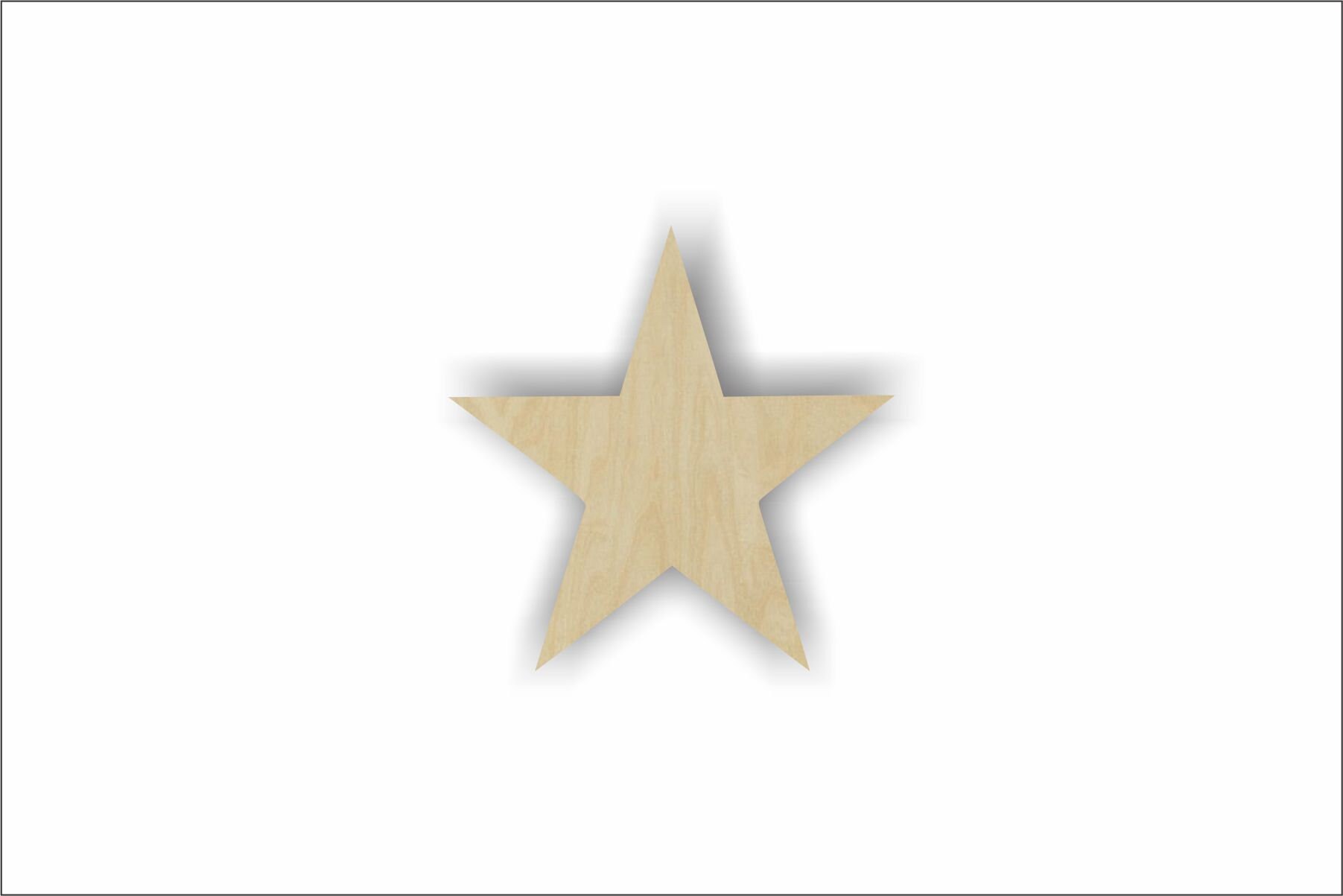 Star Shape Multiple Sizes Laser Cut Unfinished Wood - Etsy