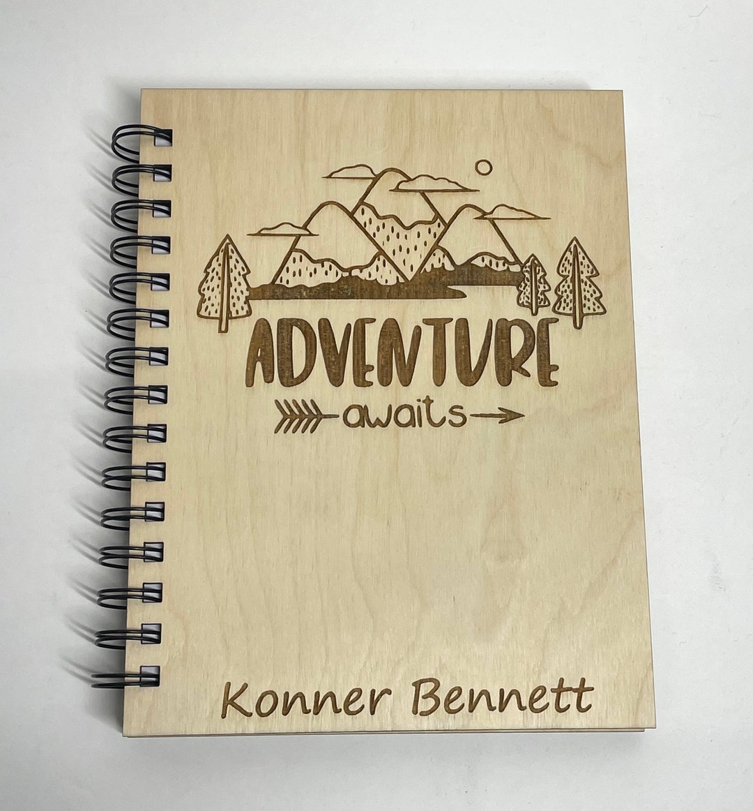 Personalized Adventure Journal Notebook | Wood | Diary | Vacation ...