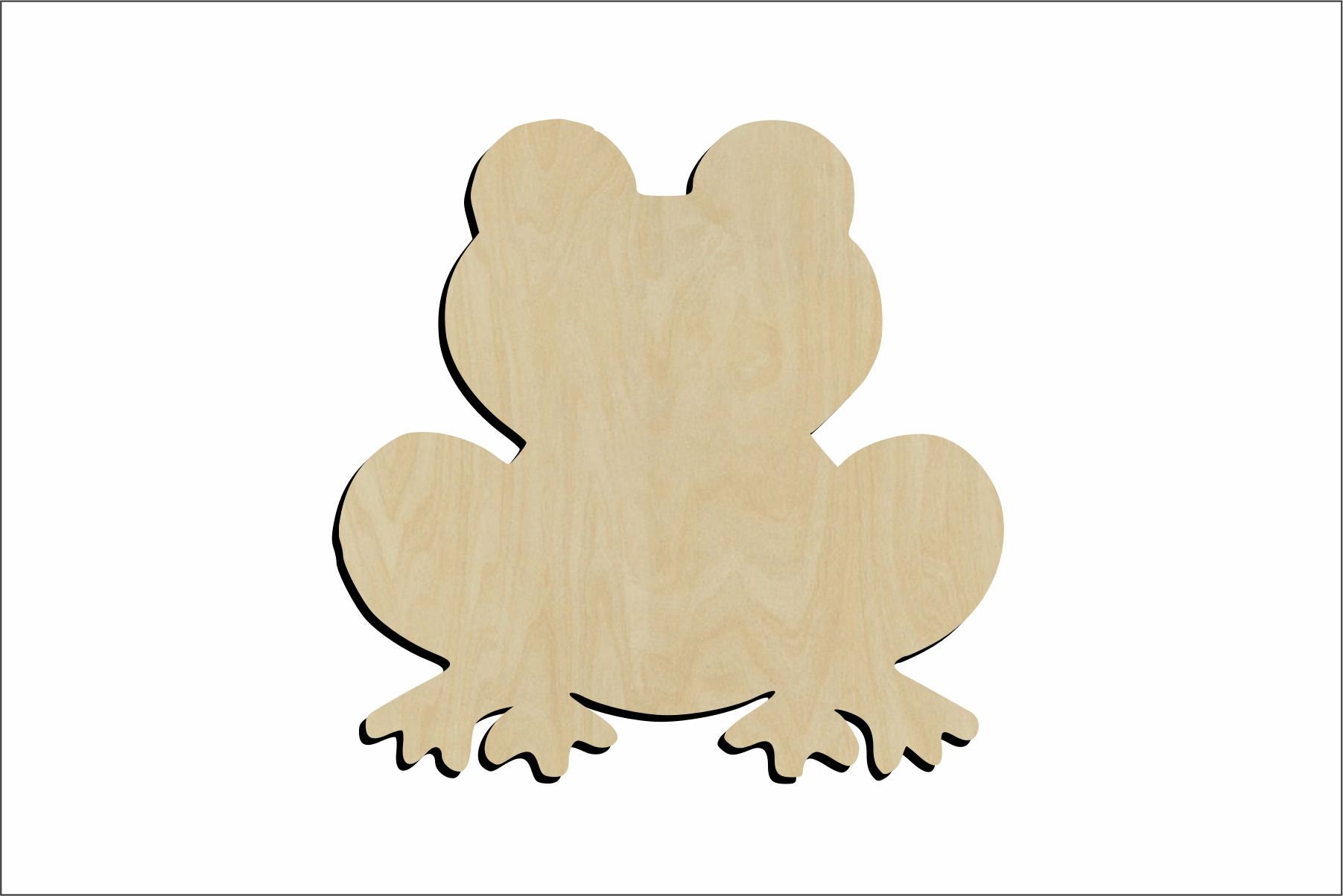 Frog Shape Multiple Sizes Laser Cut Unfinished Wood - Etsy