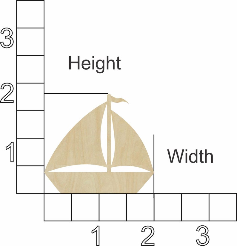 Sail Boat Shape | Nautical Sea Ocean | Transportation | Multiple Sizes ...
