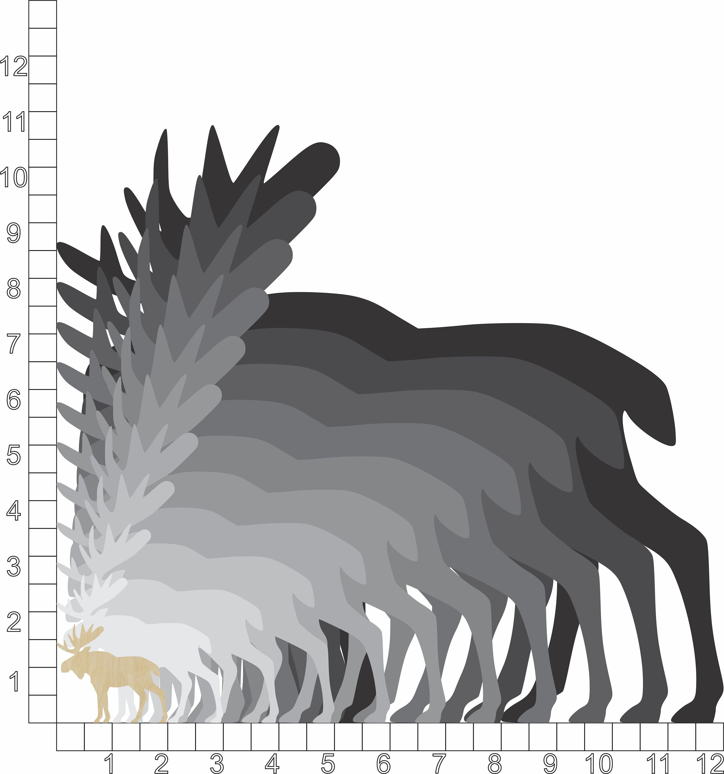 Moose Shape Multiple Sizes Laser Cut Unfinished Wood - Etsy