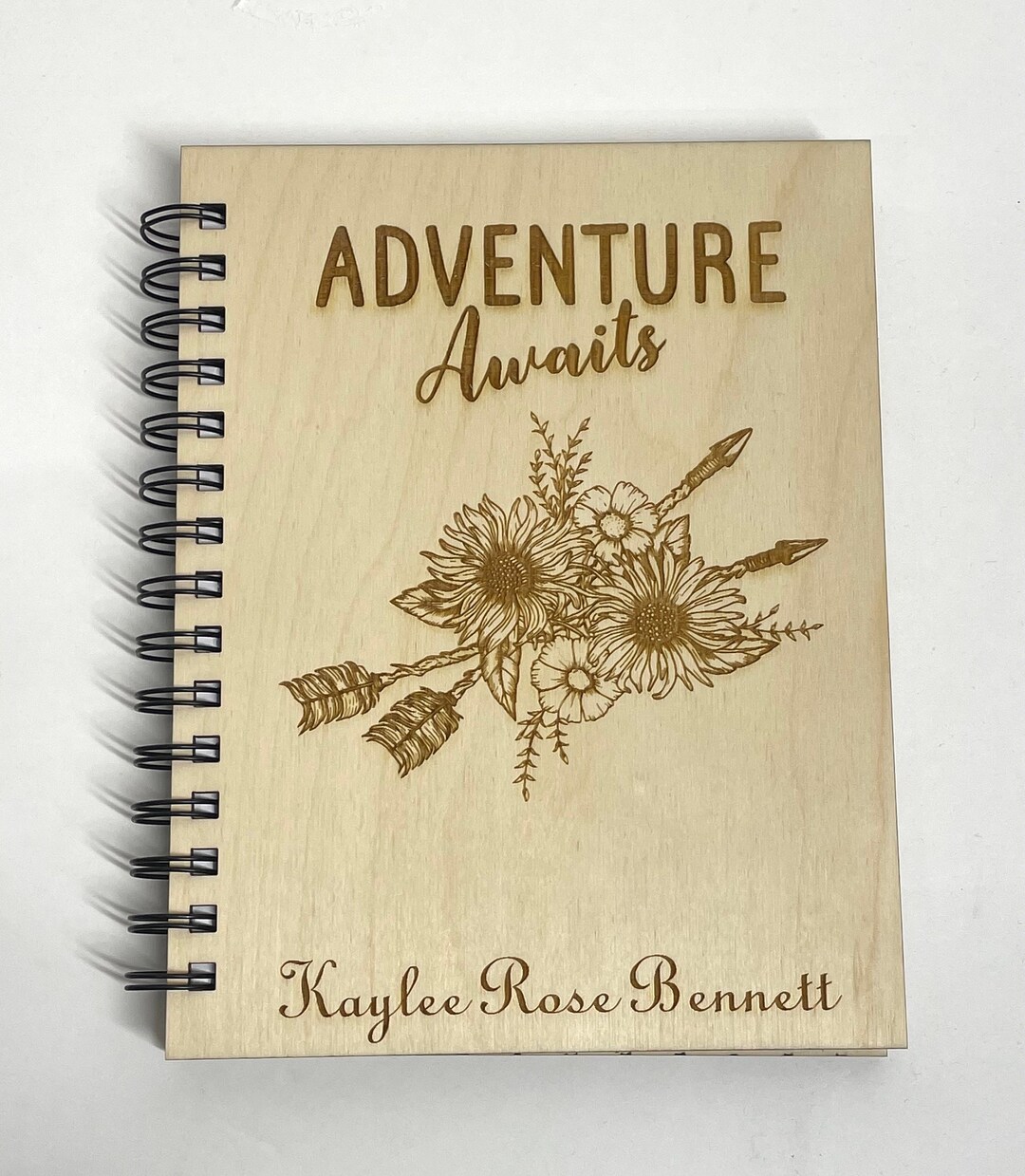 Personalized Adventure Journal Diary | Etched | Wood | Vacation | Trip ...