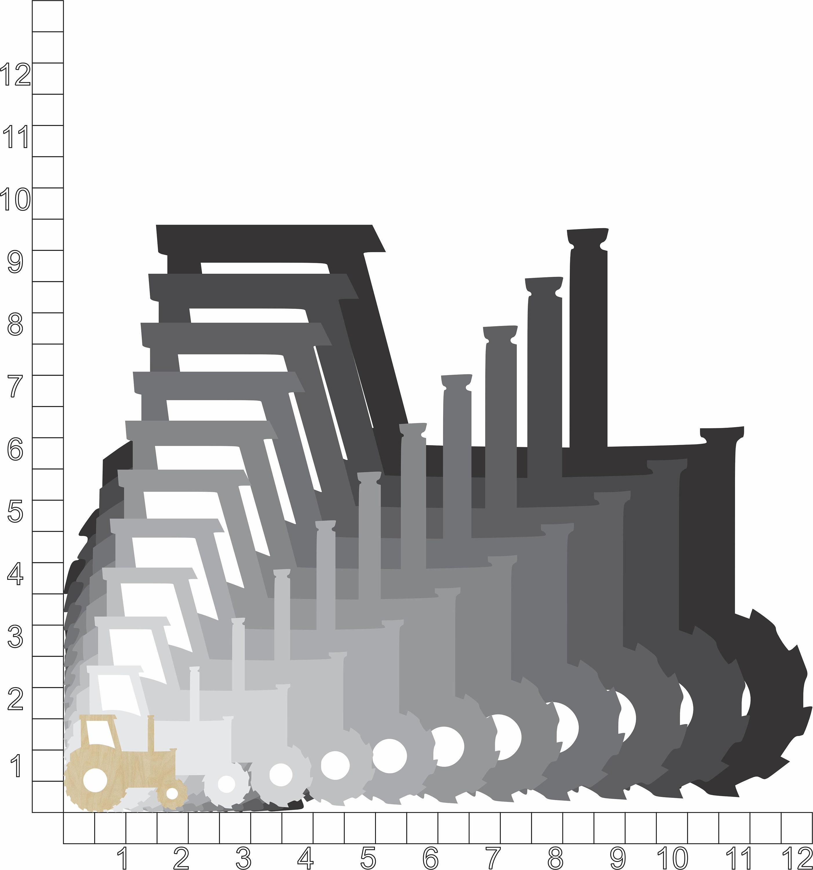Tractor Shape Multiple Sizes Laser Cut Unfinished Wood - Etsy