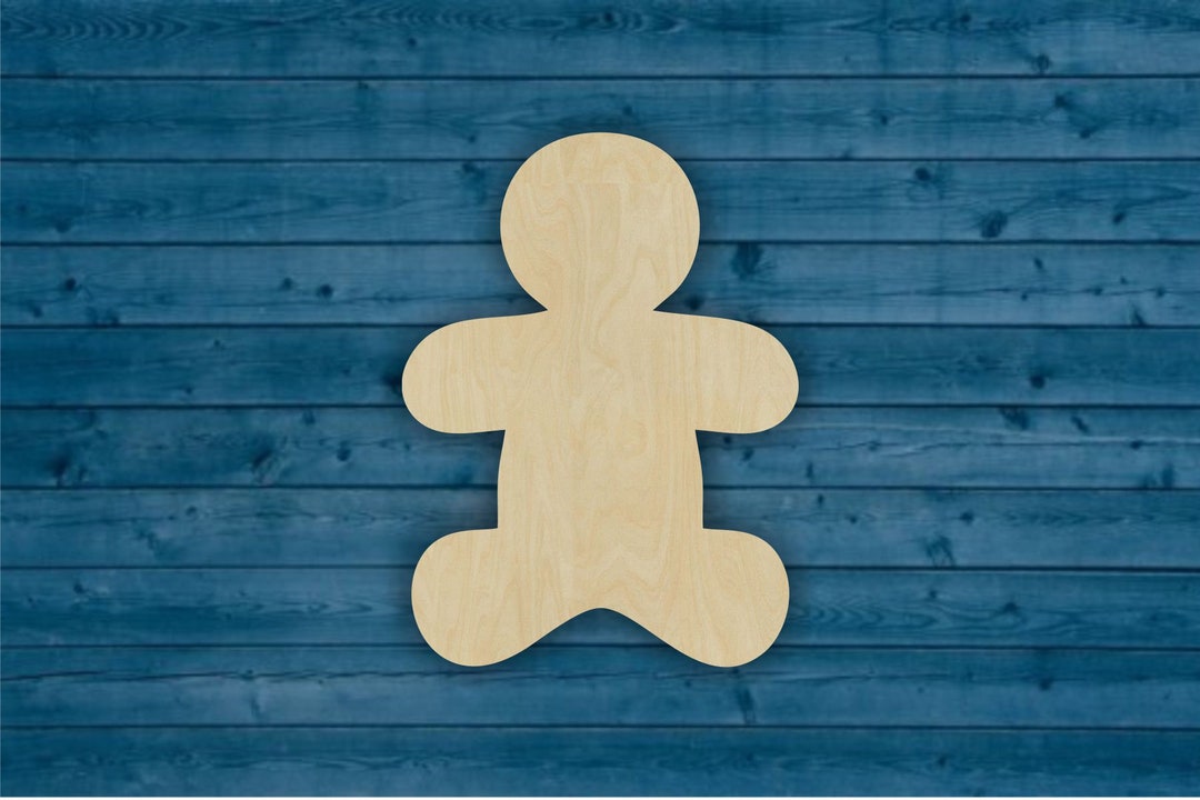 Gingerbread Man Shape | Multiple Sizes | Laser Cut | Unfinished | Wood ...