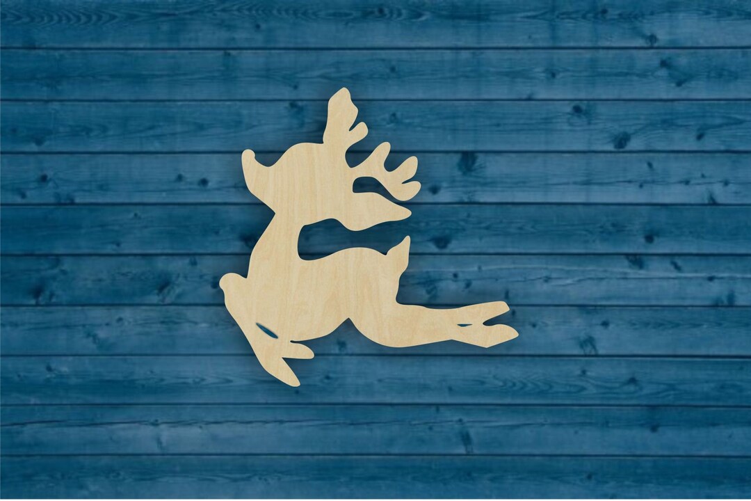 Reindeer Shape | Multiple Sizes | Laser Cut | Unfinished | Wood Cutouts ...
