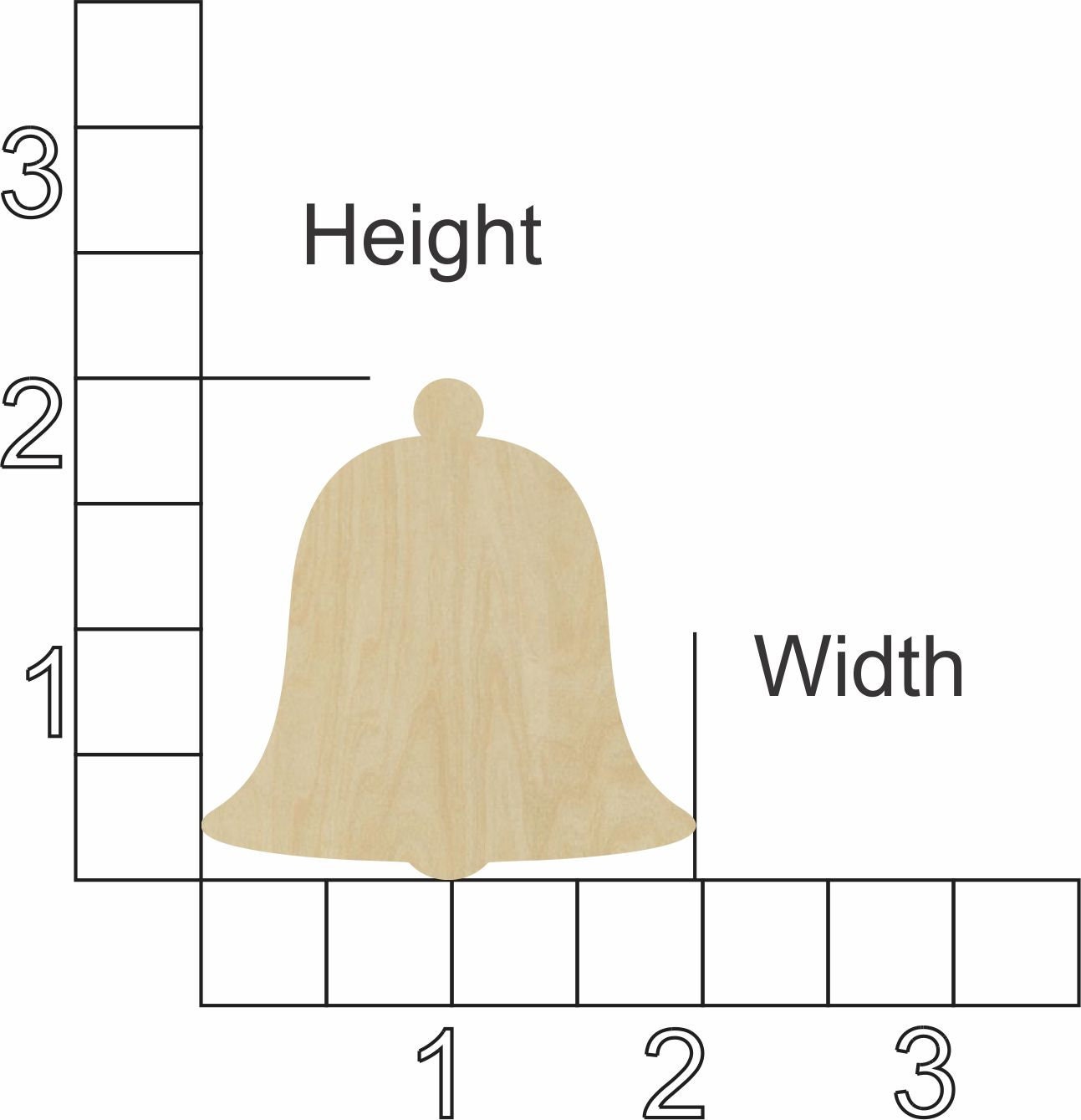 Bell Shape Multiple Sizes Laser Cut Unfinished Wood - Etsy