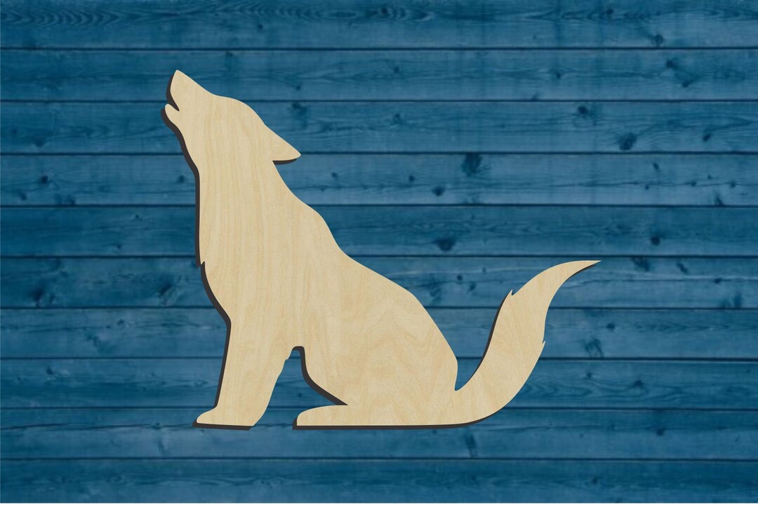 Howling Wolf | Wolf Shape | Multiple Sizes | Laser Cut | Unfinished ...