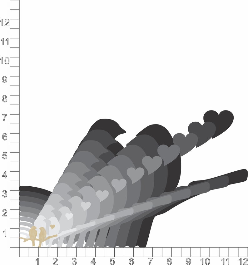 Love Birds | Wedding | Love | Valentine Shape | Multiple Sizes | Laser ...