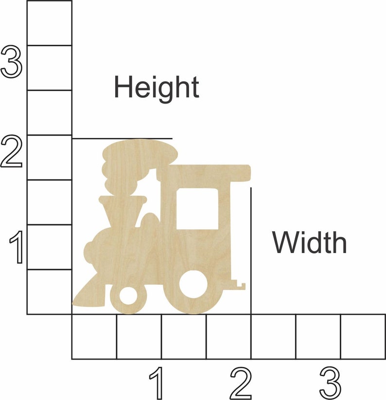 Transportation | Train Shape | Multiple Sizes | Laser Cut | Unfinished ...