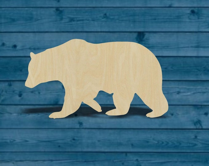 Bear Shape | Multiple Sizes | Laser Cut | Unfinished | Wood Cutouts ...