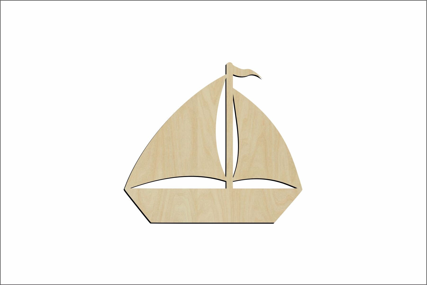 Sail Boat Shape | Nautical Sea Ocean | Transportation | Multiple Sizes ...