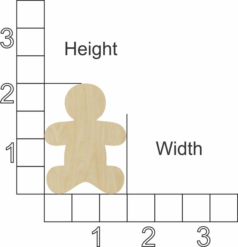 Gingerbread Man Shape Multiple Sizes Laser Cut - Etsy