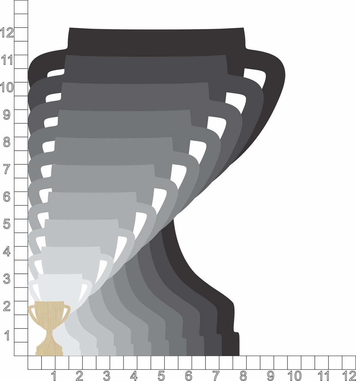 Sports Award Trophy Shape Multiple Sizes Laser Cut - Etsy