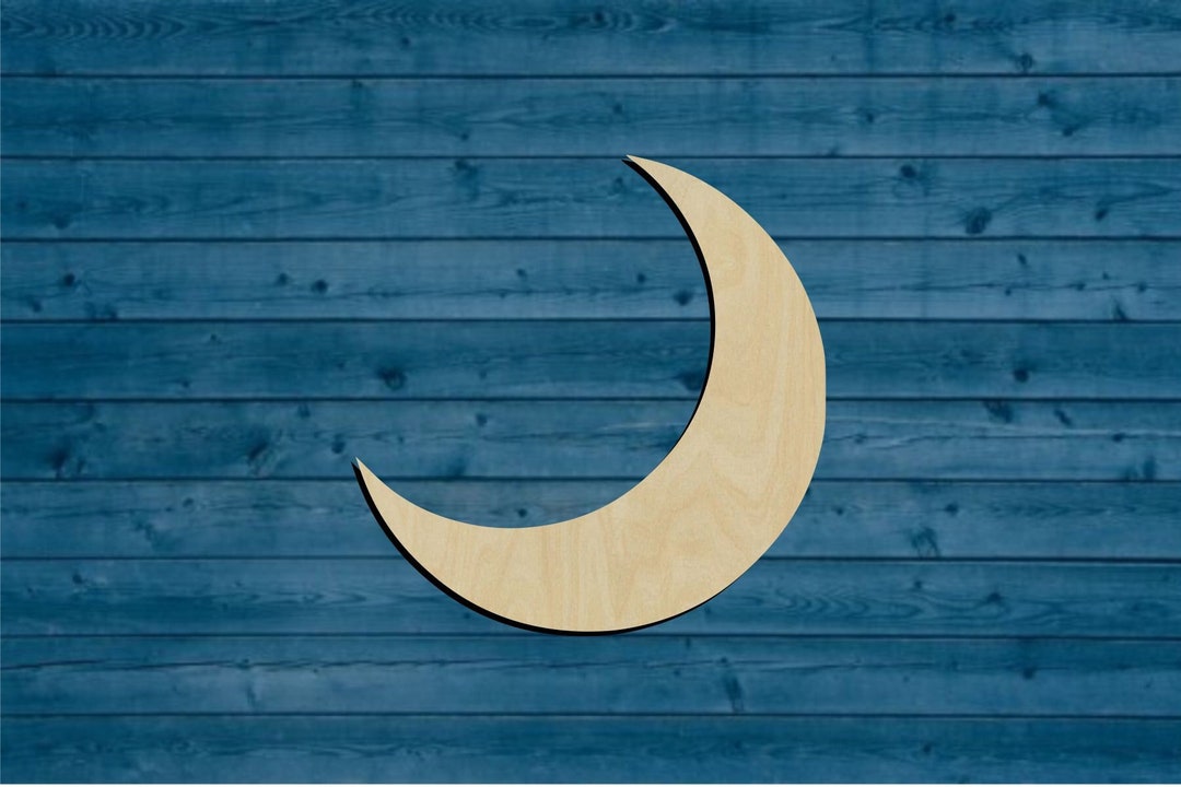 Crescent Moon Shape | Space | Multiple Sizes | Laser Cut | Unfinished ...