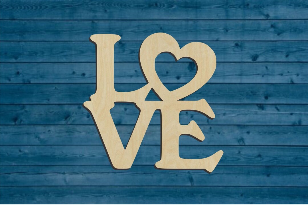 Wedding | Love | Valentines | Love Word Shape | Multiple Sizes | Laser ...