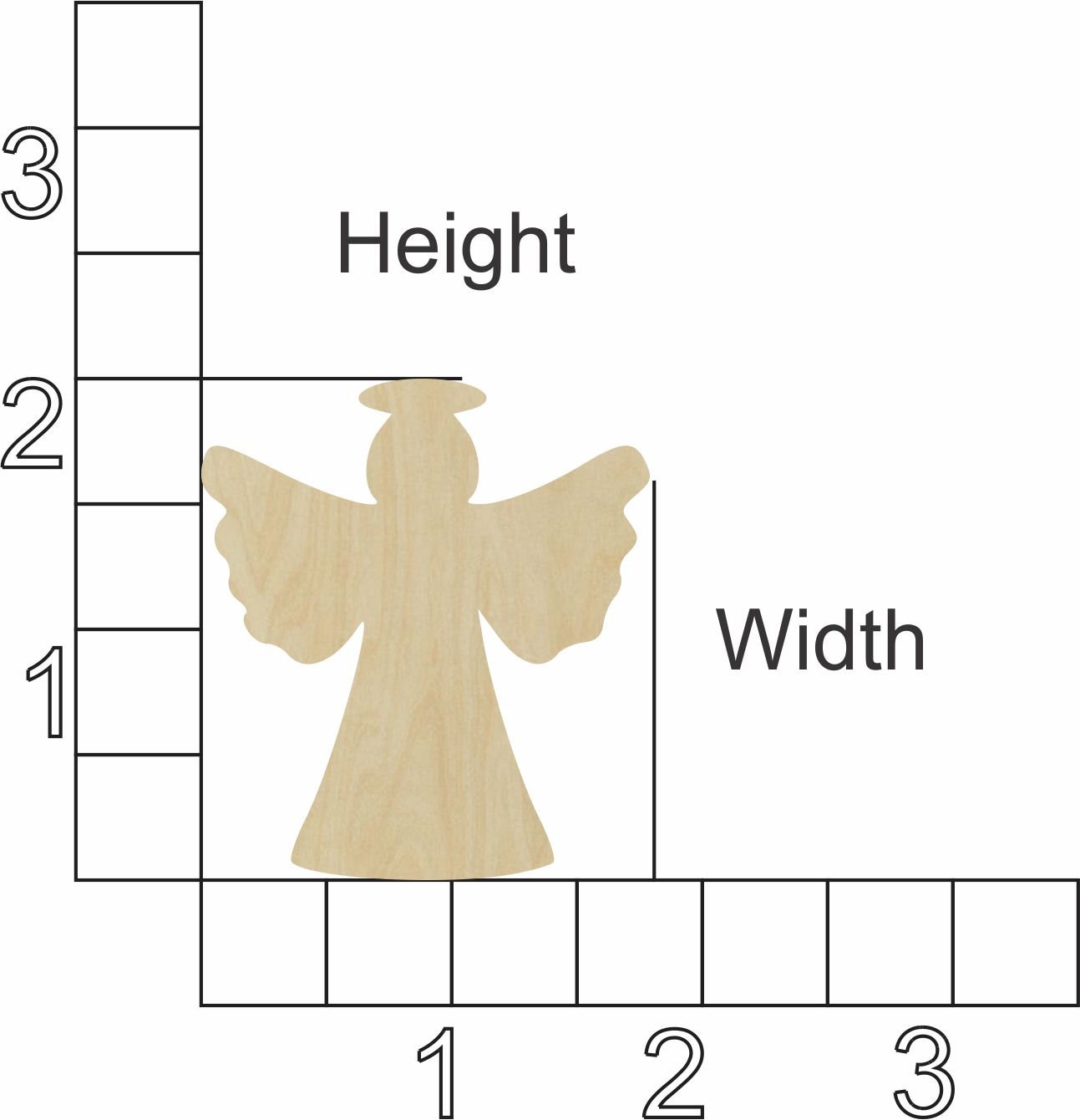 Angel Shape Multiple Sizes Laser Cut Unfinished Wood - Etsy