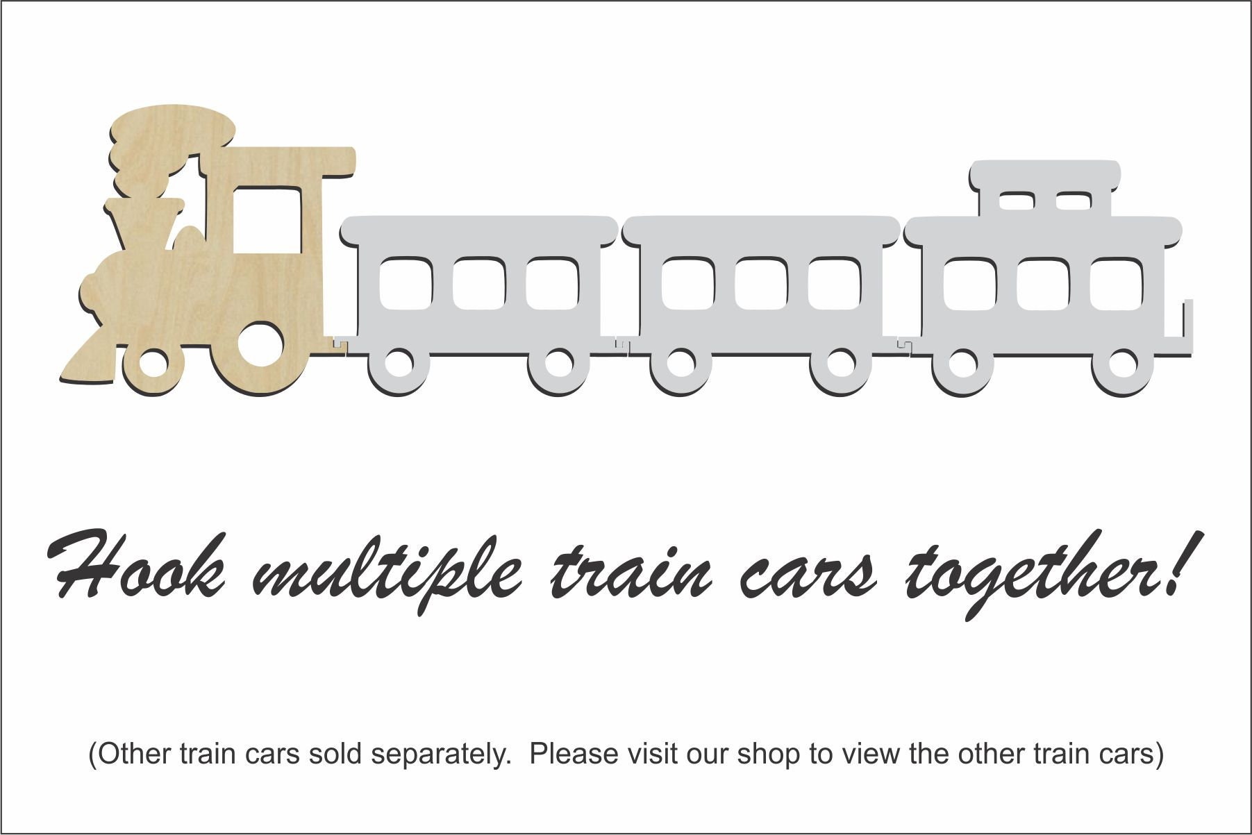 Transportation | Train Shape | Multiple Sizes | Laser Cut | Unfinished ...