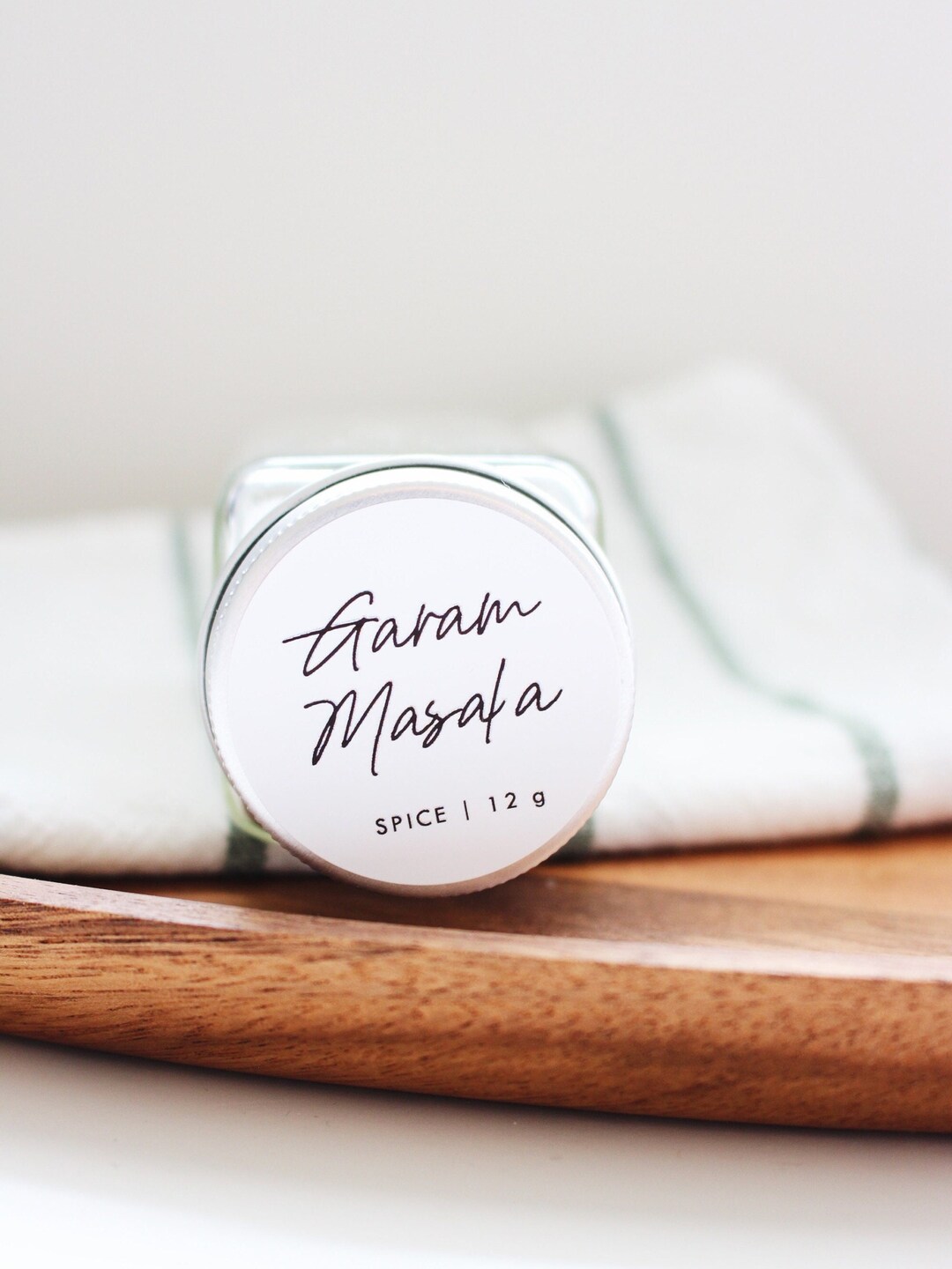Spice & Seasoning Labels Handwriting Design Kitchen Pantry Organization ...