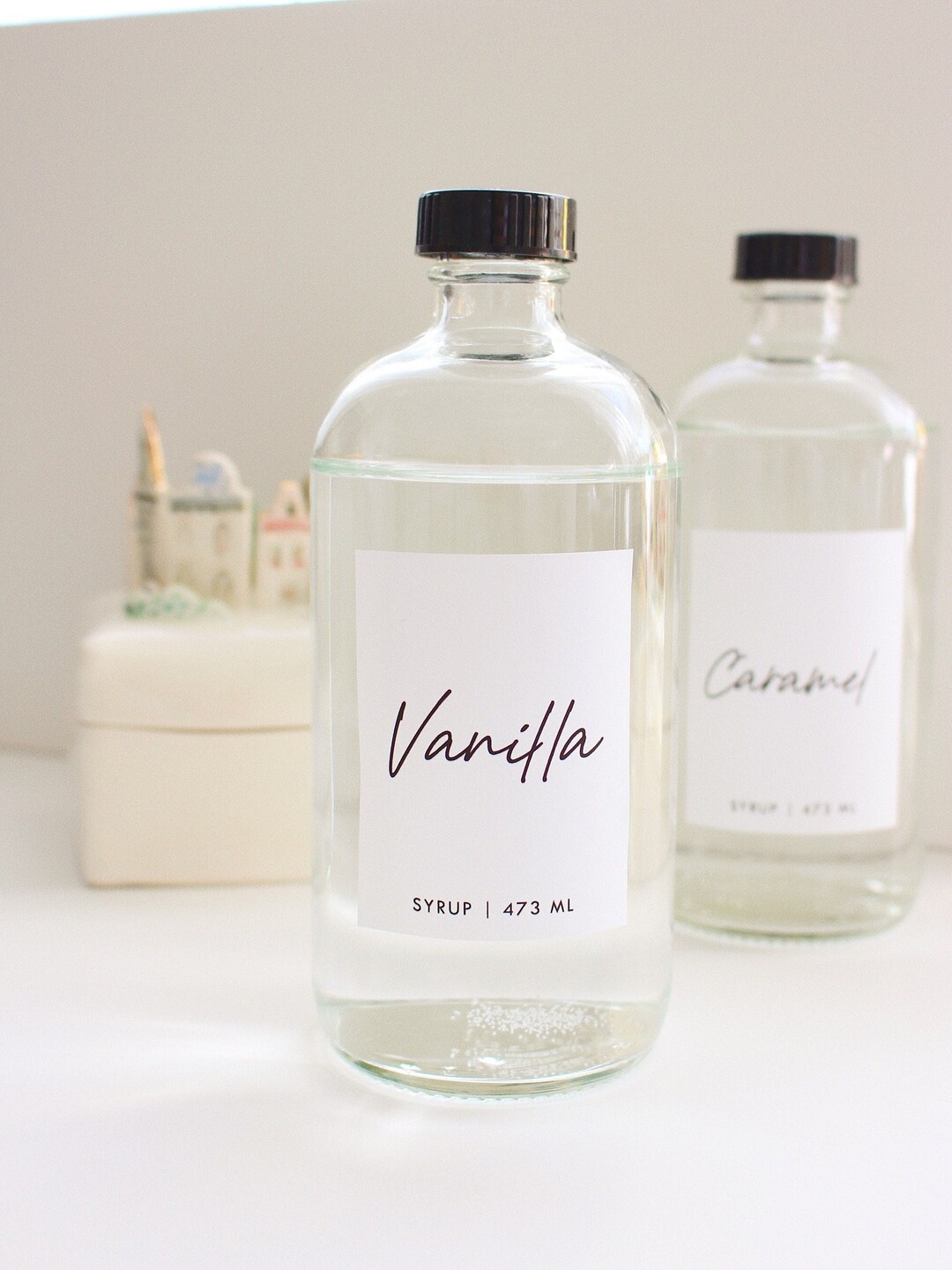 Coffee Syrup Labels | Handwriting Design | Kitchen Pantry Home ...