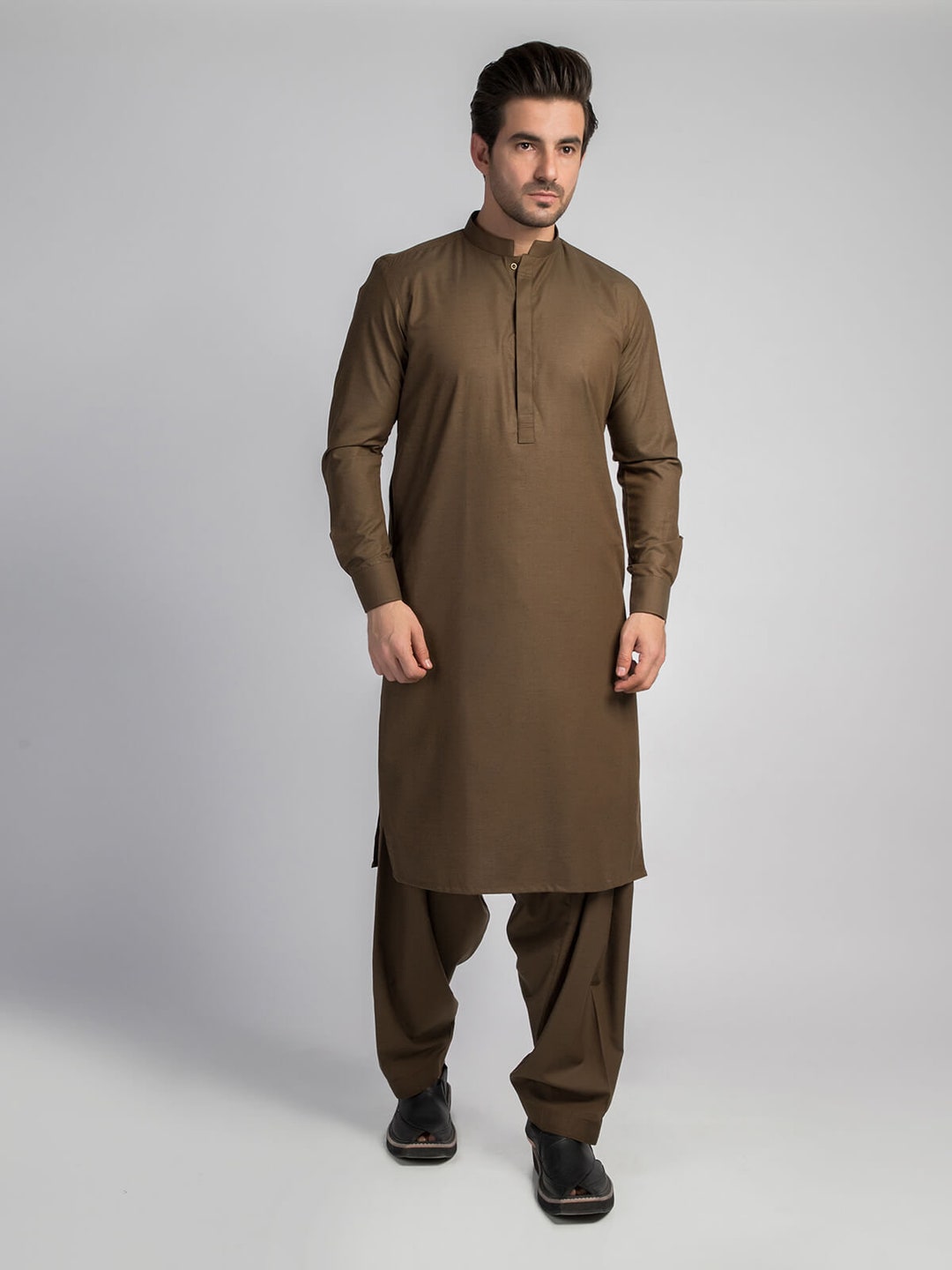 Mens Olive Green Shalwar Kameez: Handmade Pakistani Kurta Pajama - Etsy