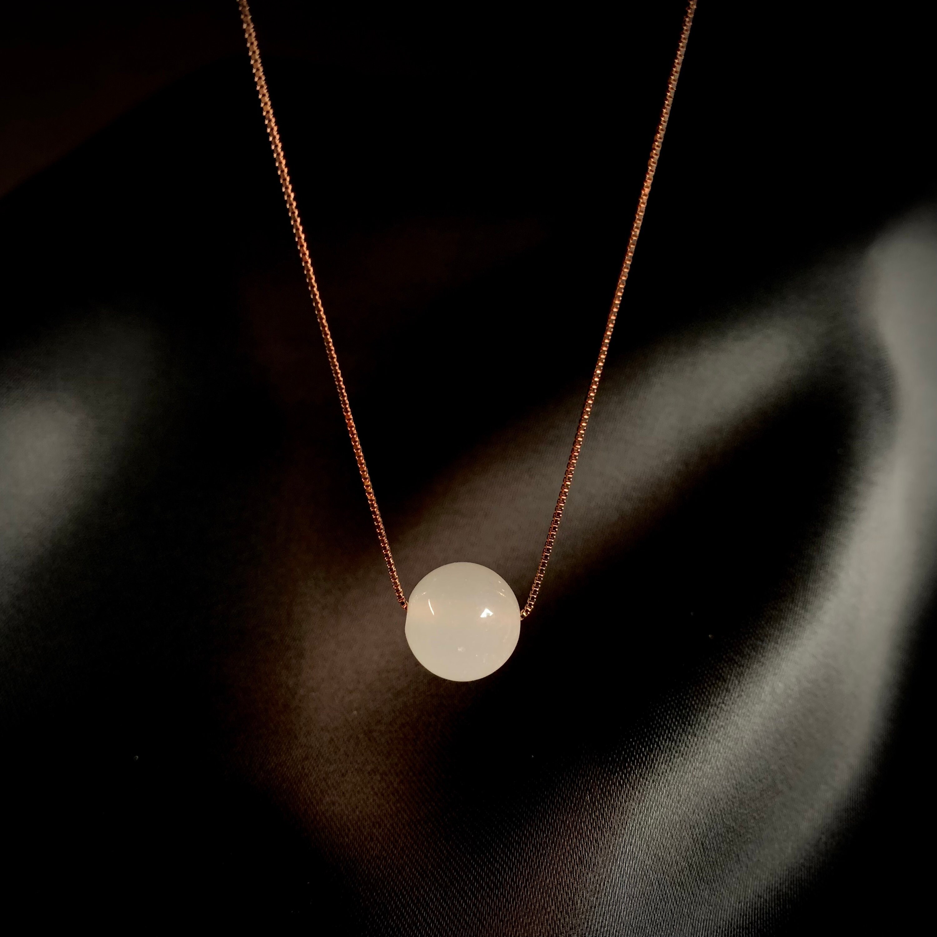 100% Natural Jade. Jade on Chain. Women Necklace. Gold Jade Necklace ...