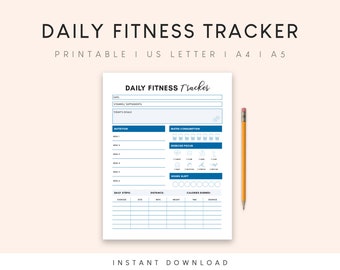 Printable Daily Fitness Tracker - Etsy