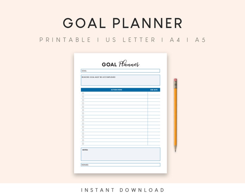 Goal Planner - Etsy