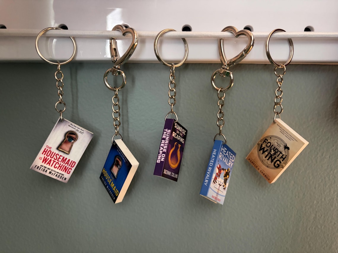 Custom Acrylic Mini Book Keychain - Etsy