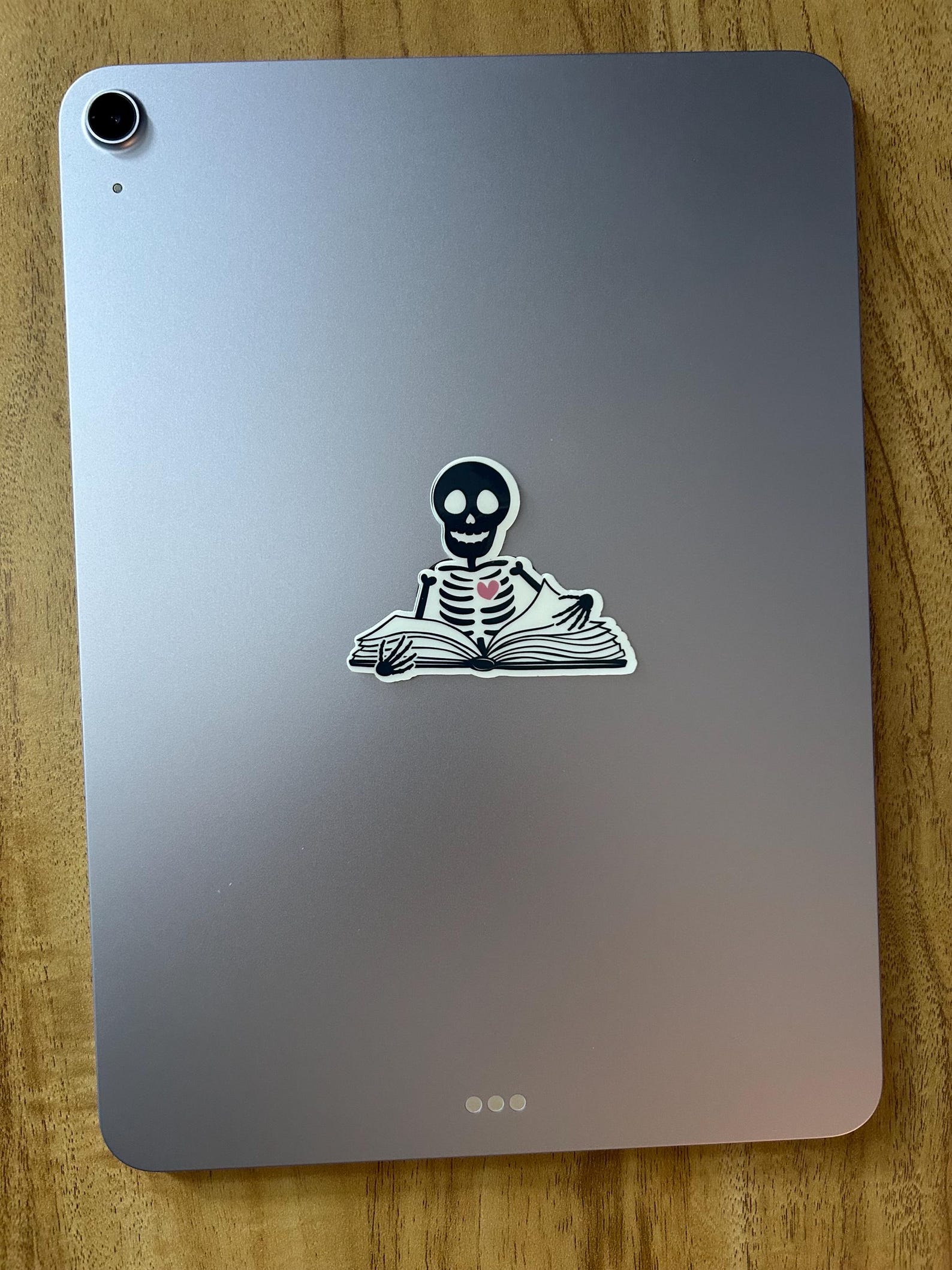 Hand Drawn Skelly Sticker, Reading Skeleton Vinyl Decal - Etsy