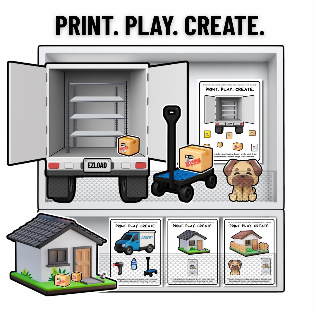 Printable Delivery Playset – Sort, Stack & Deliver With Digital ...