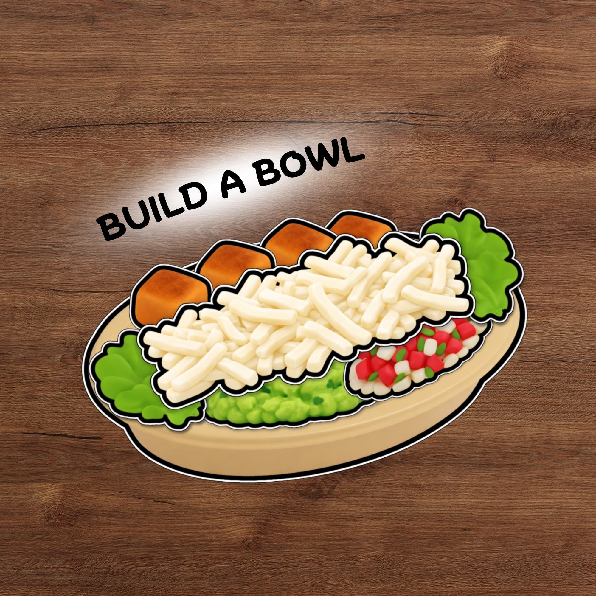 Build a Bowl Printable Rice Beans Chicken Dramatic Play Set – Pretend ...