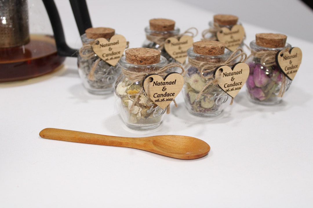 Wedding Tea Favors for Guests, Personalized Bulk Wedding Gift, Rustic ...