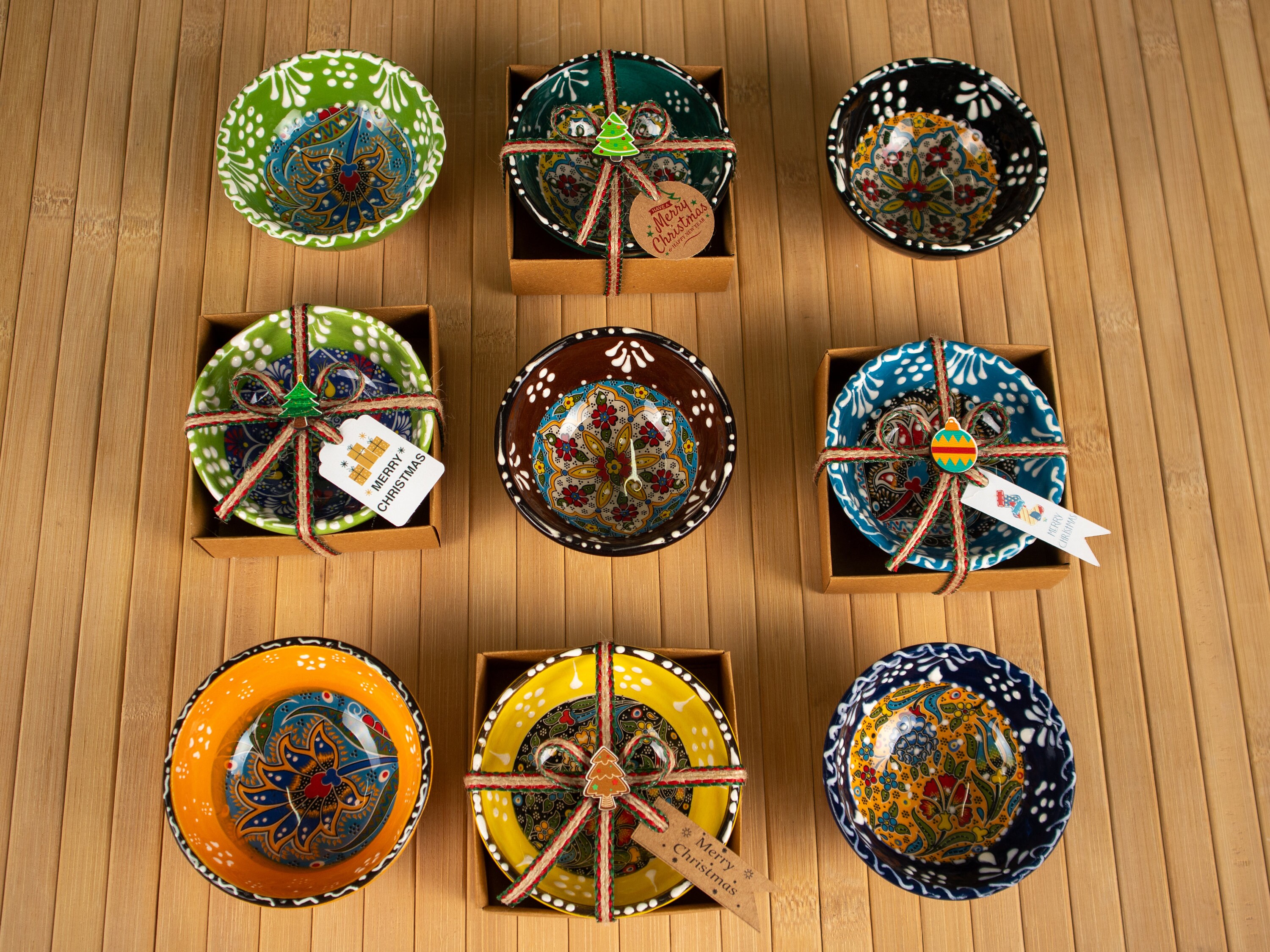 Personalized Christmas Gifts Turkish Cini Bowl, Happy Holiday Favors ...