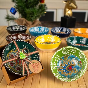 Personalized Christmas Gifts Turkish Cini Bowl, Happy Holiday Favors ...