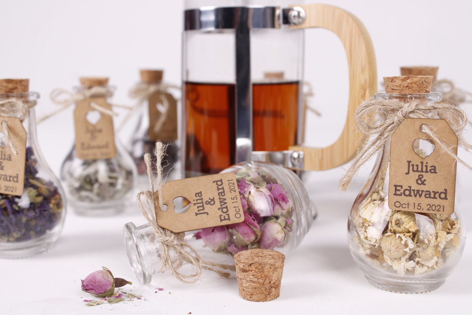 Wedding Pear Bottle Tea Favors for Guests, Personalized Bulk Gifts ...