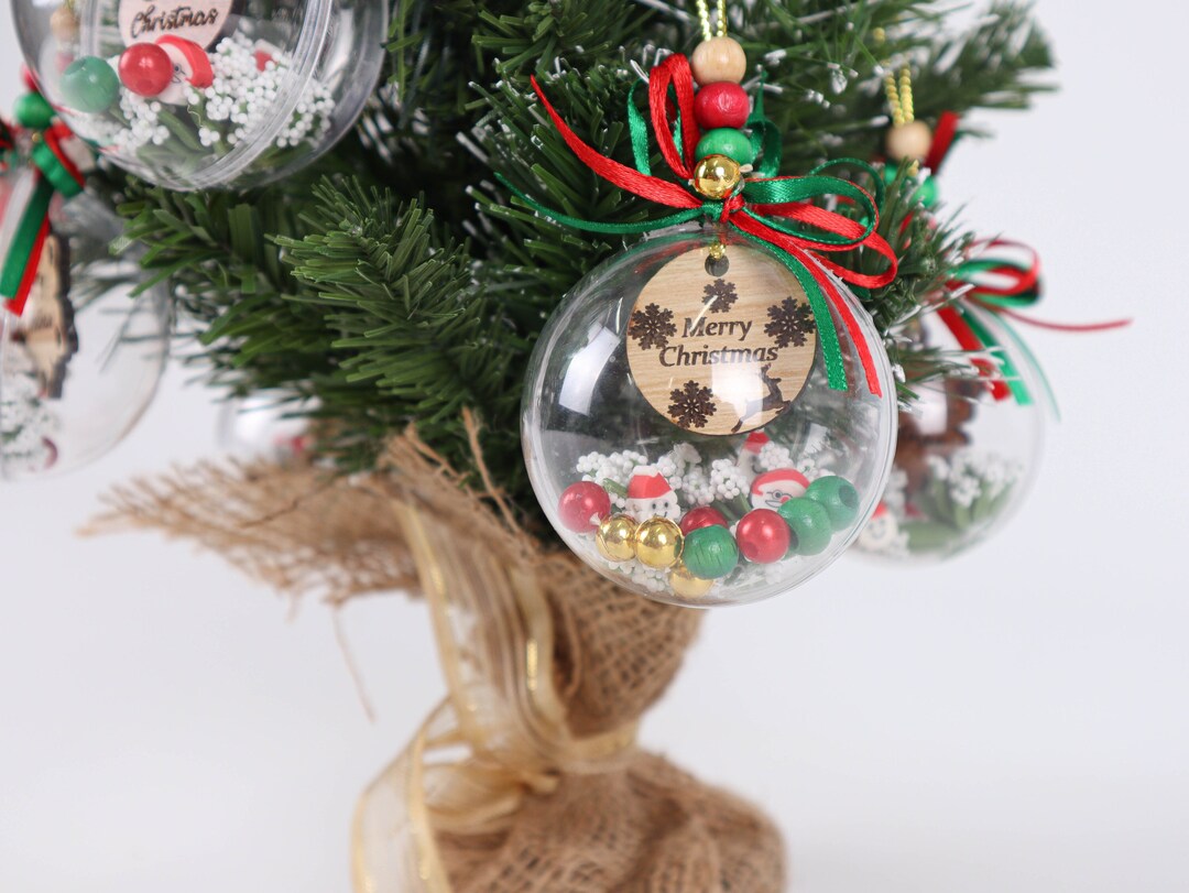 Personalized Christmas Ornament Clear Bauble, Custom Noel Bauble ...