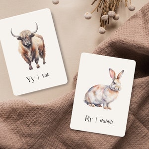 Printable Animal Alphabet Flash Cards, Classroom Decor, Toddlers ...